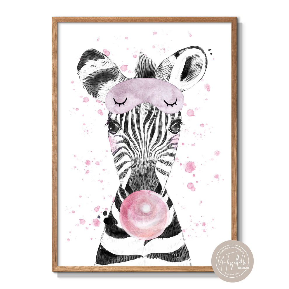 Bubble Gum - Zebra – UnforgettableDesigns